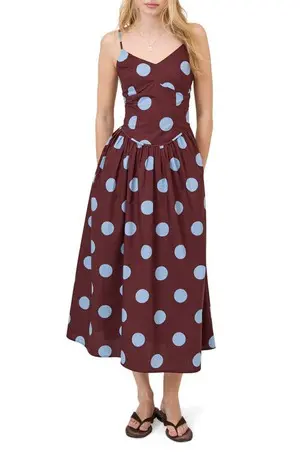 NOBODY'S CHILD Renley Sleeveless Maxi Dress - Brown