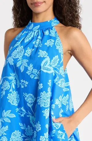 SUGARLIPS Della Floral Print Sleeveless Mini Dress