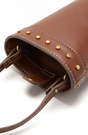 Mango Studded Faux Cell Phone Case With Strap