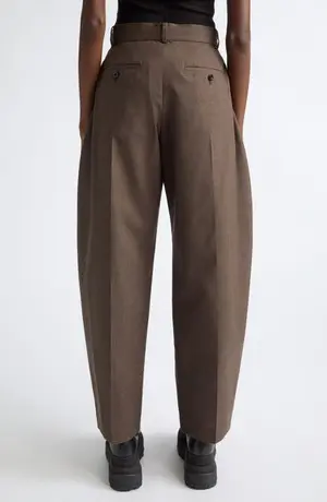 Sacai Silk & Cotton Barrel Leg Trousers