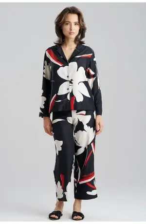 Natori Kami Notch Pj Set - Black