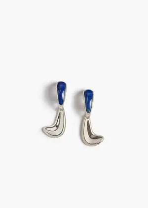 Khaite Cyclone Earrings With Lapis Lazuli And Palladium-plated Brass - Blue