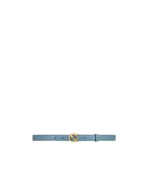 Gucci Blondie Skinny Leather Belt - Blue