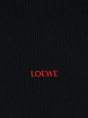 Loewe Logo Embroidered Ribbed Knit Tank Top
