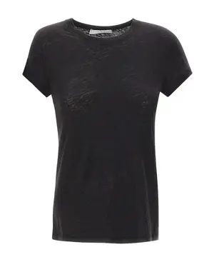 IRO PARIS Round Neck Short Sleeve T-shirt - Black