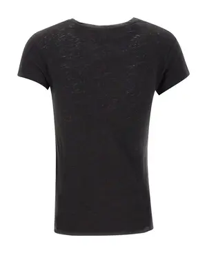 IRO PARIS Round Neck Short Sleeve T-shirt - Black