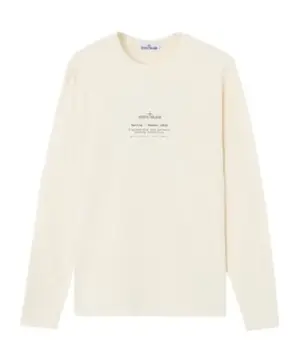 Stone Island Regular-fit Long-sleeve T-shirt With Stone Print