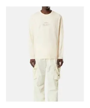 Stone Island Regular-fit Long-sleeve T-shirt With Stone Print