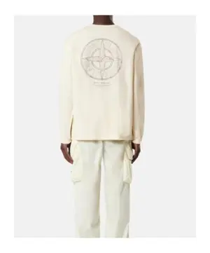 Stone Island Regular-fit Long-sleeve T-shirt With Stone Print