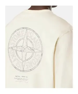 Stone Island Regular-fit Long-sleeve T-shirt With Stone Print