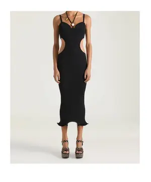 Givenchy Slashed Dress In Rib