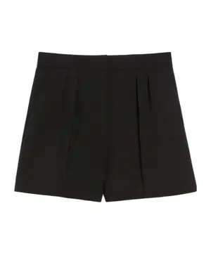 Max Mara Zic Pleat Detailed Shorts - Black