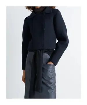 LEMAIRE Felted Double-breasted Blouson Jacket