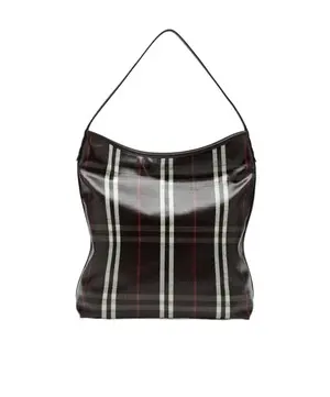 Burberry Ekd Patch Checked Shoulder Bag