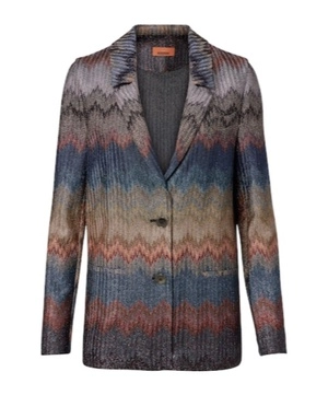 Missoni Zigzag Lamé Blazer - Black