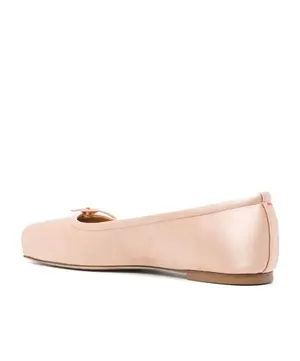 AeydĒ Square-toe Satin Ballerina Shoes