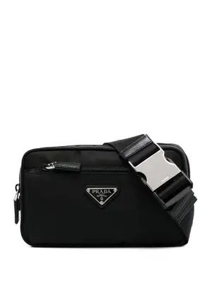 Prada Logo-plaque Belt Bag - Black