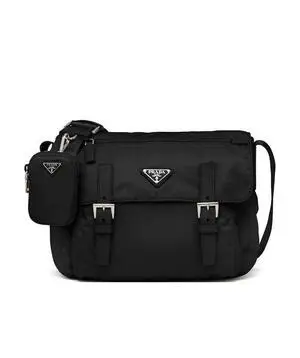 Prada Re-nylon Recycled Nylon Shoulder Bag - Black