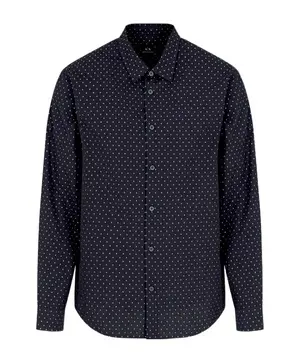 Armani Exchange Polka-dot Shirt - Blue