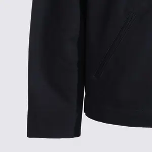 Carhartt Work In Progress Dearborn Organic Cotton Detroit Jacket With Corduroy Collar - Black