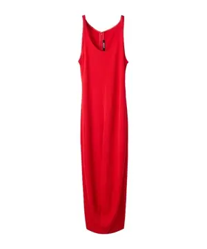 Jacquemus Asymmetric Sleeveless Dress - Red