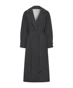 Max Mara Long Water-repellent Technical Trench Coat - Black