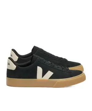 VEJA Campo Suede Logo-patch Sneakers - Black