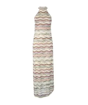 Missoni Zigzag-knit Halterneck Maxi Dress
