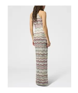 Missoni Zigzag-knit Halterneck Maxi Dress
