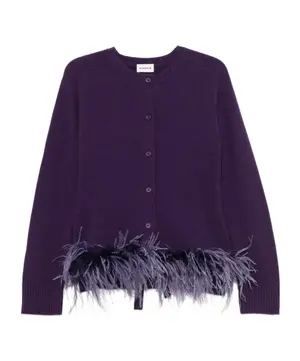 P.a.r.o.s.h Long-sleeved Knitted Cardigan - Mirtillo