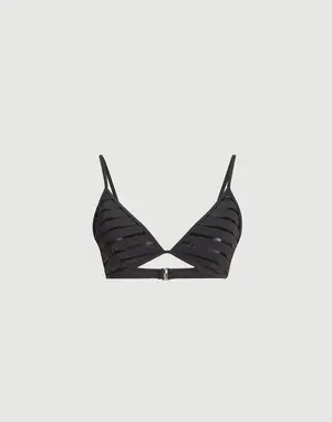 Brunello Cucinelli Stripes Monili Bikini Top