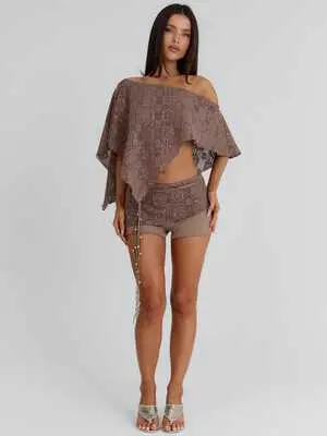 OUTCAST Reece Longline Top Taupe