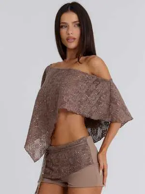 OUTCAST Reece Longline Top Taupe