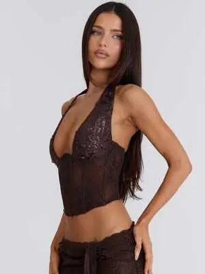 OUTCAST Debbie Top Chocolate - Brown