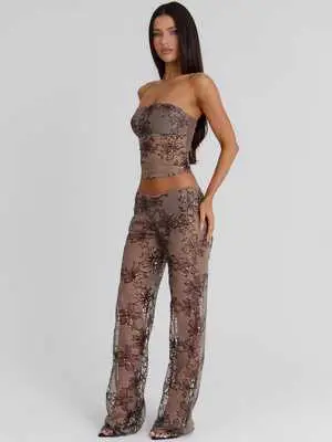 OUTCAST Jocelynn Corset Top Taupe