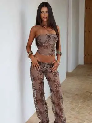 OUTCAST Jocelynn Corset Top Taupe