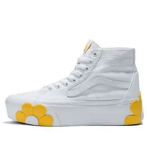 VANS Sk8-hi Platform Sneakers With Floral Detailing - White