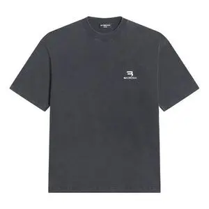 Balenciaga Sporty B Medium Fit T-shirt - Washed Black
