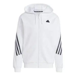 Adidas Zip Up Hoodie With Logo And Stripe Detailing - Default Colorway