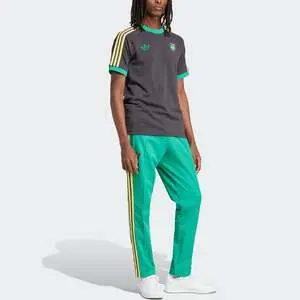 Adidas Jamaica Adicolor 3-stripes T-shirt Asia Sizing 'black - Black/green/yellow