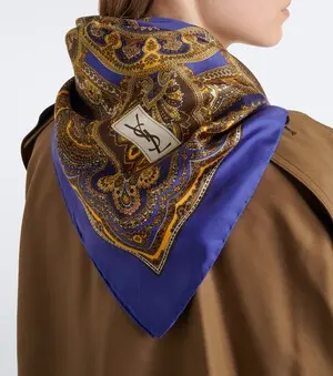 Saint Laurent Printed Silk Scarf