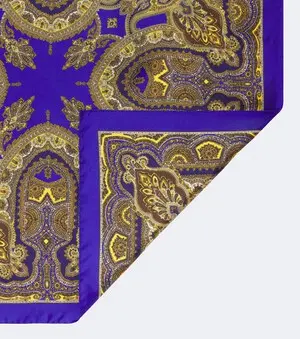 Saint Laurent Paisley Silk Twill Scarf