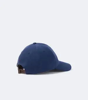 Brunello Cucinelli Logo Cotton Canvas Baseball Cap - Blue