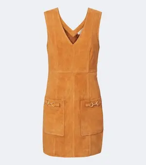 Ulla Johnson Sloane Suede Minidress - Brown