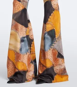 Roberto Cavalli Trompe-l'oeil Flared Pants