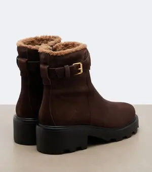 Valentino Garavani Vlogo Suede Ankle Boots