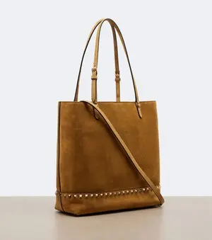 Valentino Garavani Rockstud Medium Suede Tote Bag
