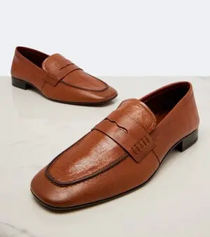 Dries Van Noten Leather Loafers - Brown
