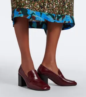 Dries Van Noten Leather Loafers - Red