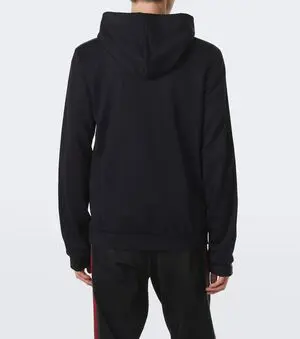 Gucci Web Stripe Silk And Cotton Jersey Hoodie